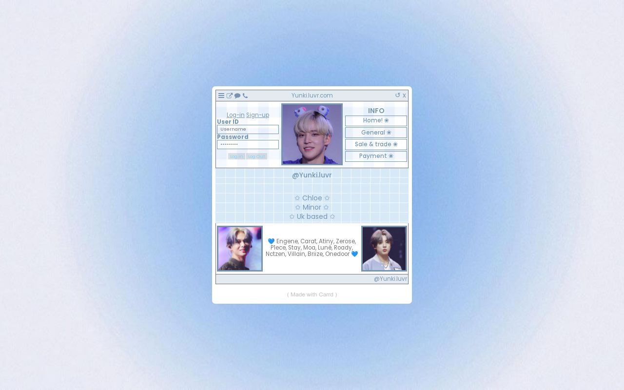 Yunki.luvr’s carrd